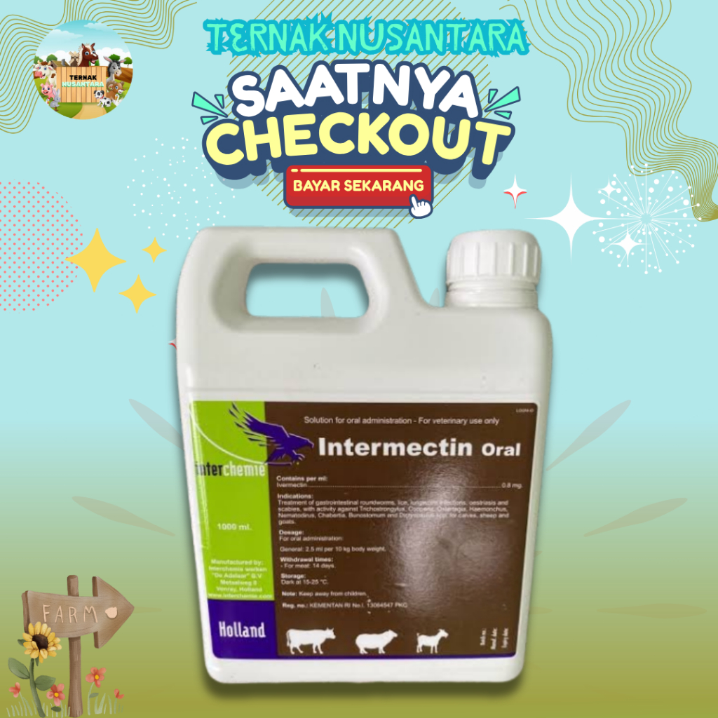 Jual INTERMECTIN ORAL 1 LITER - Anti Parasit untuk Ektoparasit dan ...