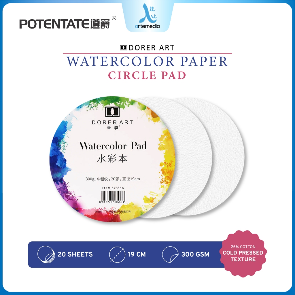 Jual Potentate Dorer Art Watercolor Paper Circle Block | Shopee Indonesia