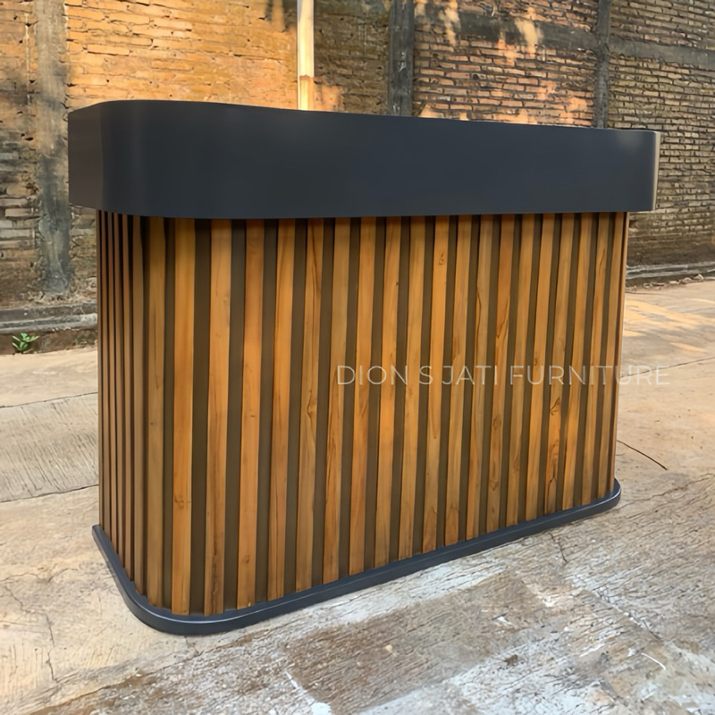 Jual meja resepsionis hotel reception desk meja kasir minimalis ...