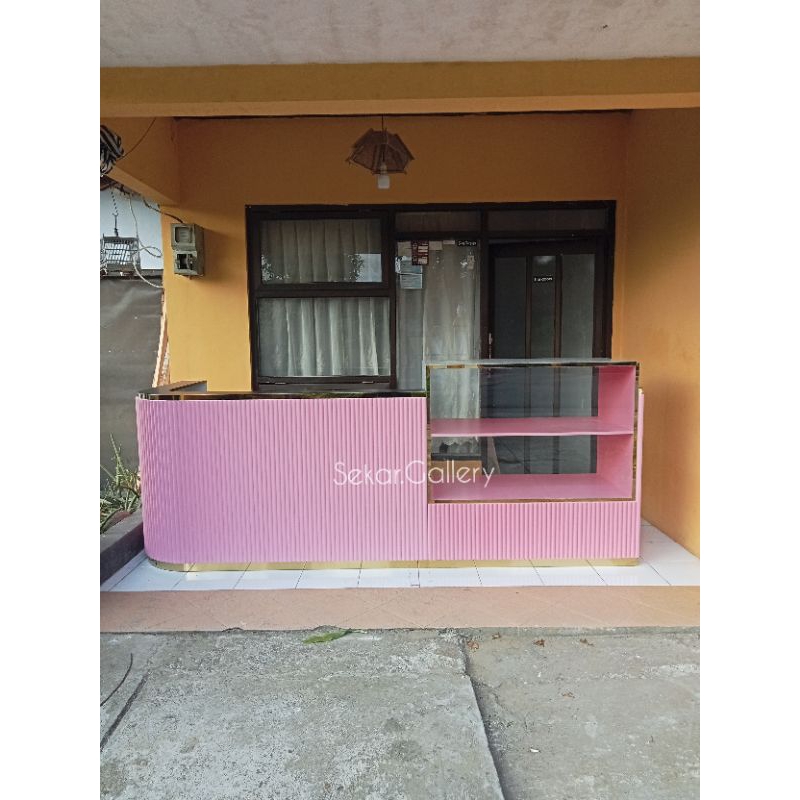 Jual meja resepsionis-meja kasir-front office table- meja teller ...