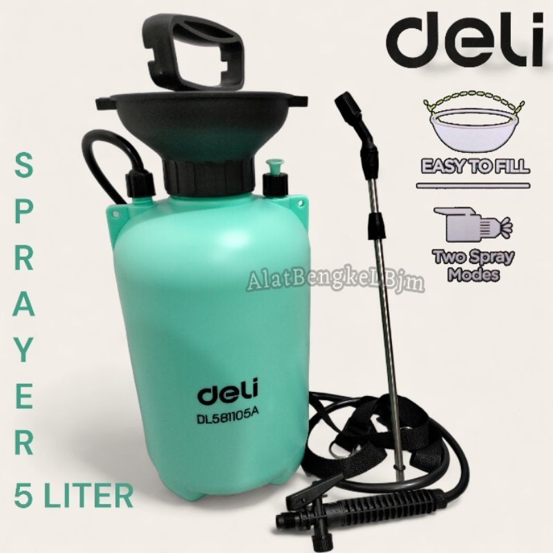 Jual SPRAYER MANUAL "DELI" 5 LITER DL581105A ||PRESSURE SPRAYER "DELI ...