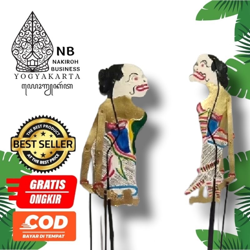 Jual NAKIROHBUSINESS Wayang kulit Asli Limbuk dan Cangik Ukuran Kecil ...