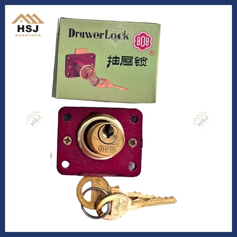 Jual [GROSIR] Kunci Laci Lemari 808 Drawer Lock Keci 808 Original | Shopee Indonesia