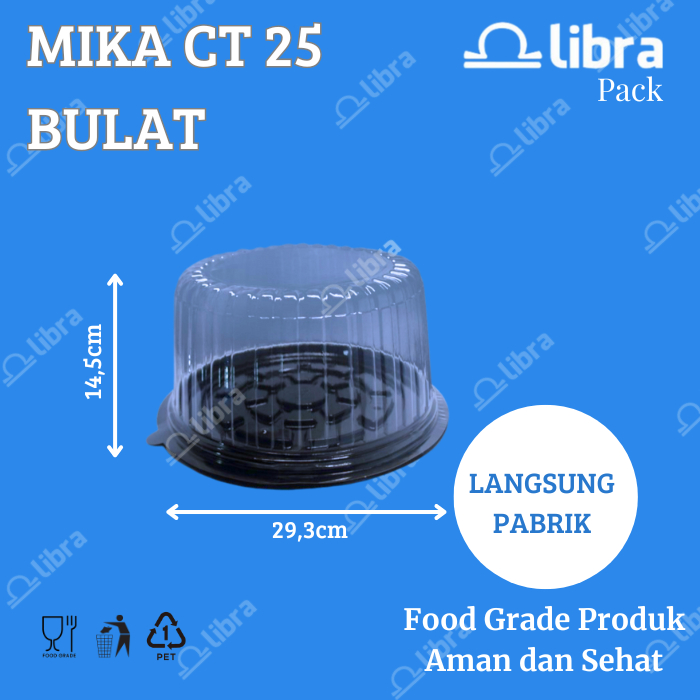 Jual 10 Pcs - Mika Tart CT 25 Bulat Cake Tray Pack / Tumpeng Mika Bolu ...
