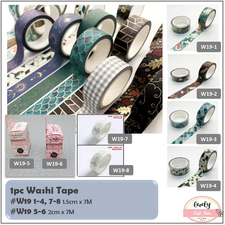 Jual LovelyCraftStore | W19 Washi Tape ~ 1roll Retro washi tape vintage ...