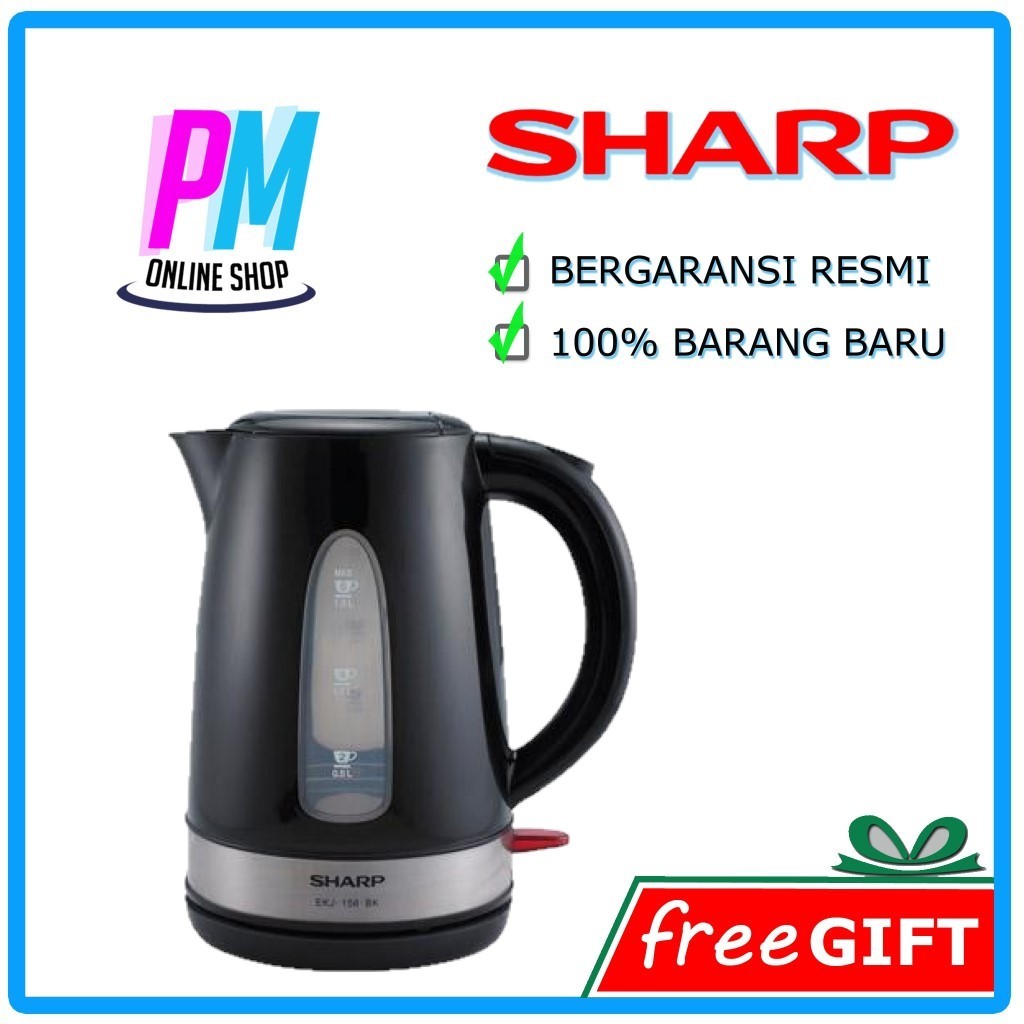 Jual SHARP KETTLE LISTRIK 1.5 LITER EKJ-156-BK ELECTRIC KETTLE JUG TEKO ...