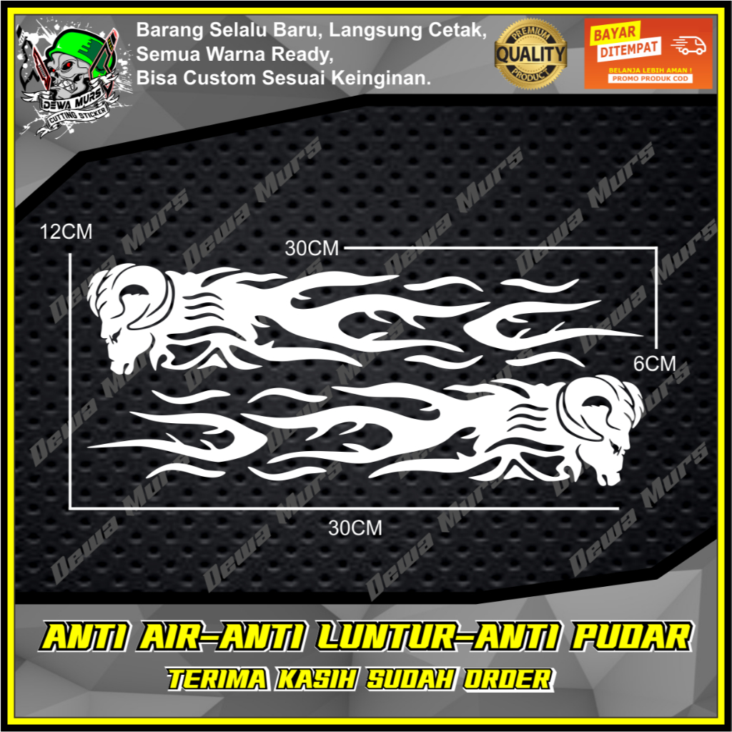 Jual Cutting Sticker TRIBAL KEPALA DOMBA KANAN KIRI (SEPASANG) Cocok ...