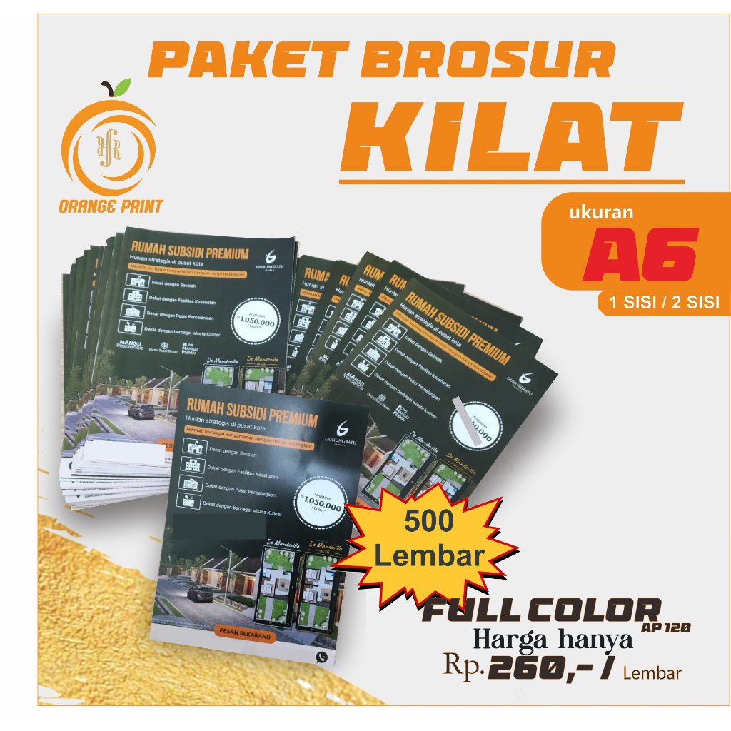 Jual BROSUR A6 | PAKET BROSUR | CETAK BROSUR | Paket Brosur 1 RIM 500 ...
