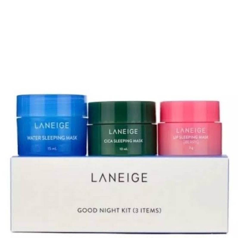 Jual Laneige Good Night Kit Isi 3 (Wsm, Cica, Lip SM) | Shopee Indonesia