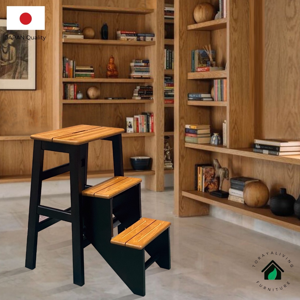 Jual Tangga Lipat Kayu/Tangga Lipat Estetik/ Bangku Lipat/ Folding Step ...