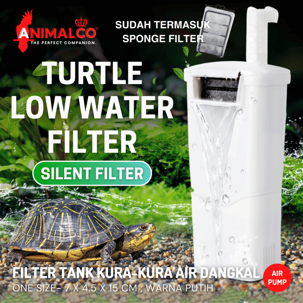Jual Turtle Low Water Pompa Filter Tank Air Dangkal Aquarium Akuarium Tempat Kandang Kura Kura ...