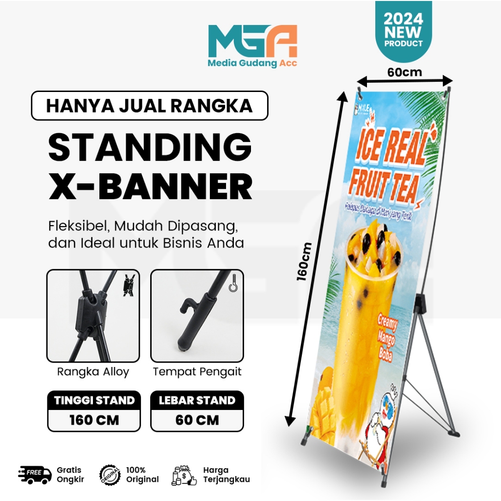 Jual X Banner / Tripod Stand Banner / Rangka Spanduk Standing Poster ...
