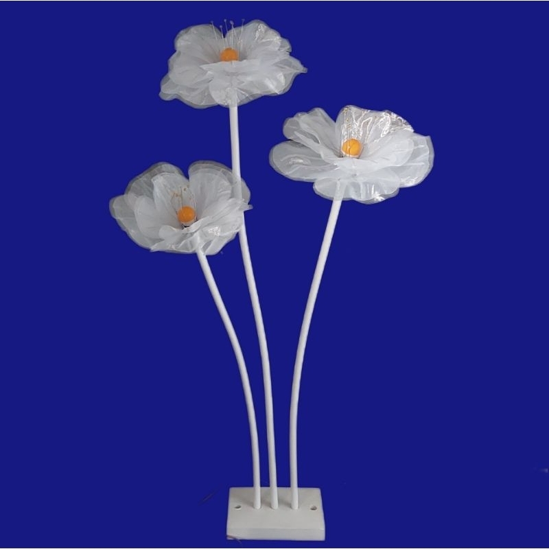 Jual standing lampu aesthetic. bunga organza / organdi. pipa elastis ...