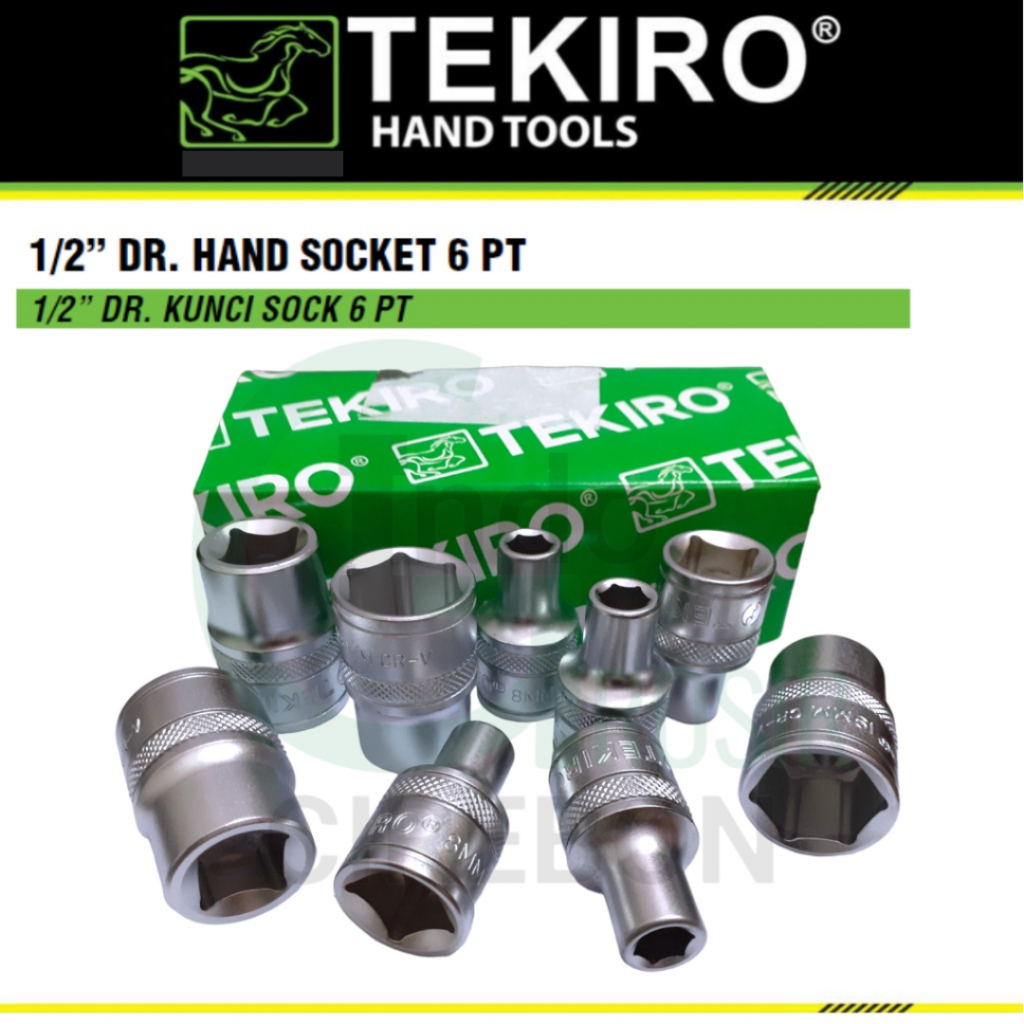 Jual Tekiro Mata Sock 1/2" 6 PT 8-27 MM Kunci Sok Hand Socket 1/2 Inch 6PT Pendek Murah Original ...
