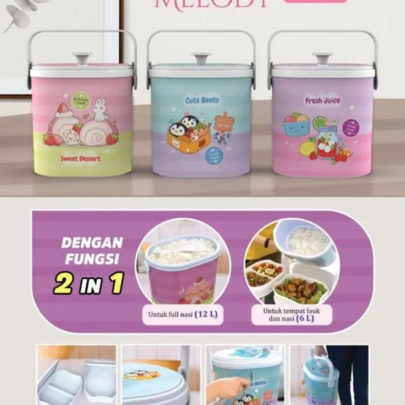 Jual Melind Store Termos Nasi Terbaru Rice Bucket Tempat Nasi Besar 12 ...