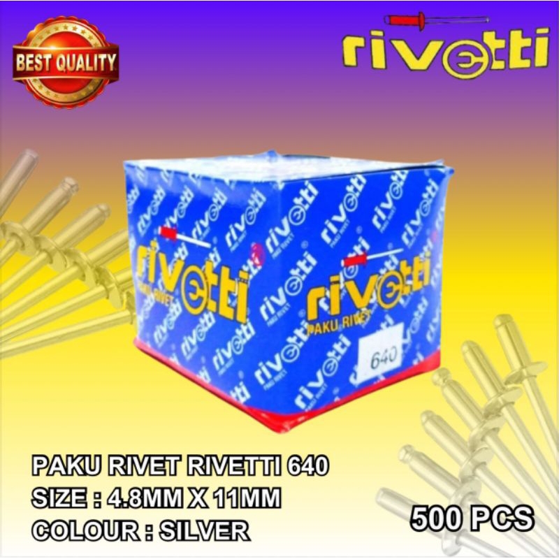 Jual Paku Rivet RIVETTI 640 Size 4.8mm x 11mm isi 500pcs | Shopee Indonesia