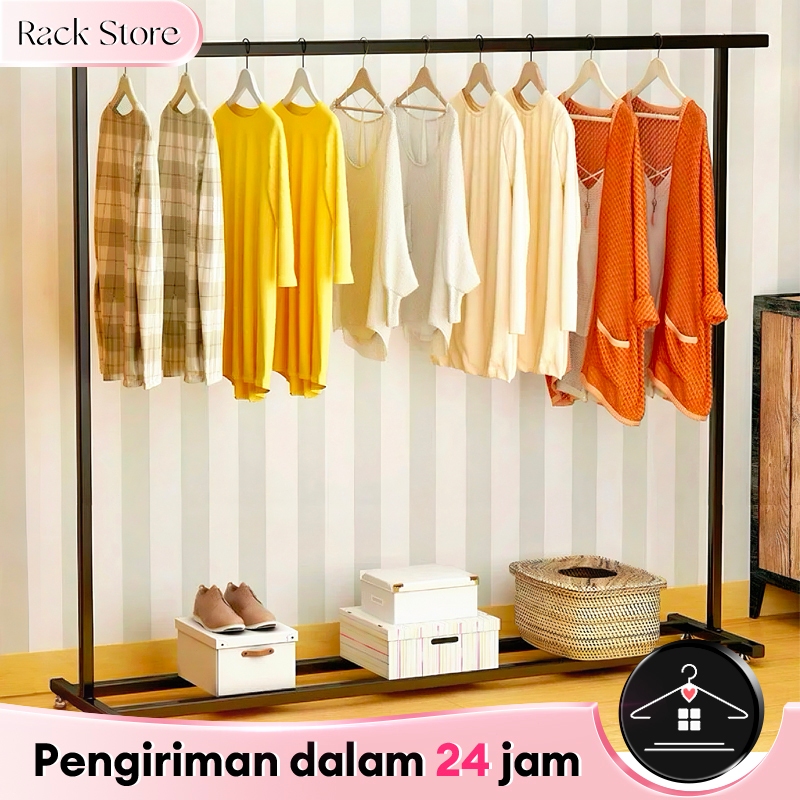 Jual Rak Gantungan Baju Double Stand Hanger Display Rak Baju Gantungan ...