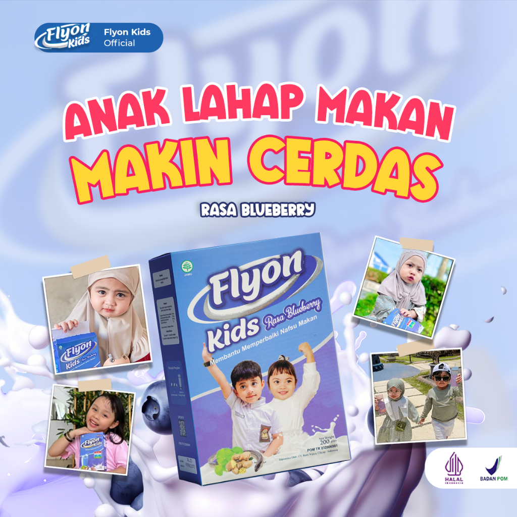 Jual NEW PACKAGING SUSU FLYON KIDS - Susu Penggemuk Badan Anak Original ...