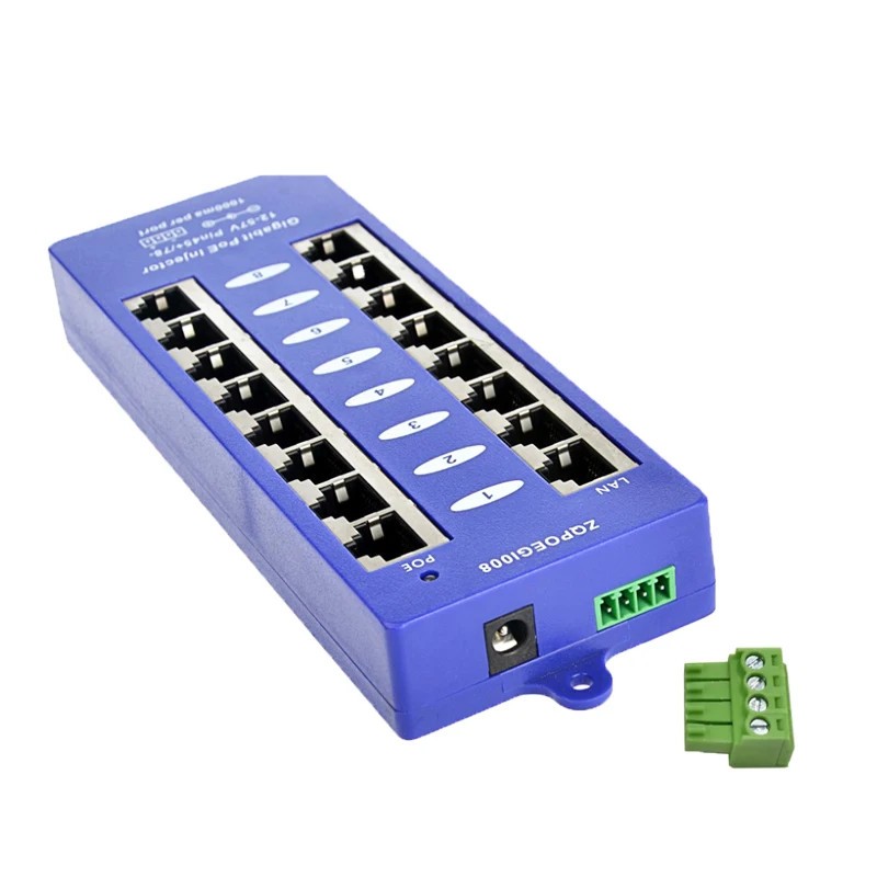 Jual Passive PoE injector switch 8 port Gigabit LAN / Gigabit PoE ...