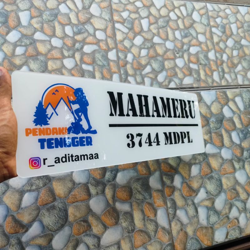 Jual PLAKAT GUNUNG/PAPAN NAMA GUNUNG/PLAKAT GUNUNG AKRILIK 15X45 UV ...