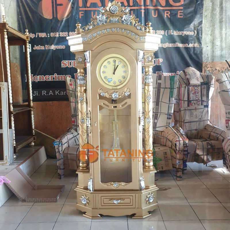 Jual LEMARI JAM HIAS RAHWANA KAYU JATI FINISHIG ALMARI PAJANGAN KACA ...