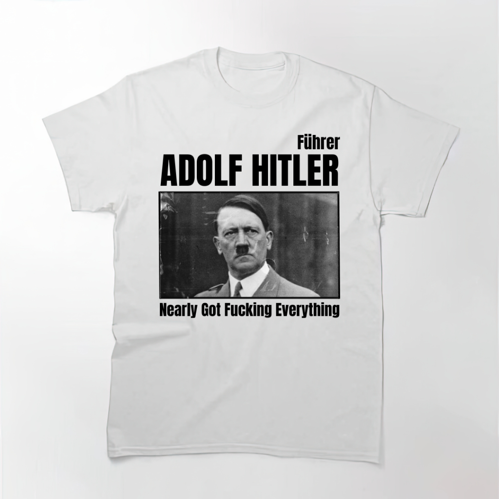 Jual Psycho Crucify "Adolf Hitler" White Reguler T-Shirt | Washed ...