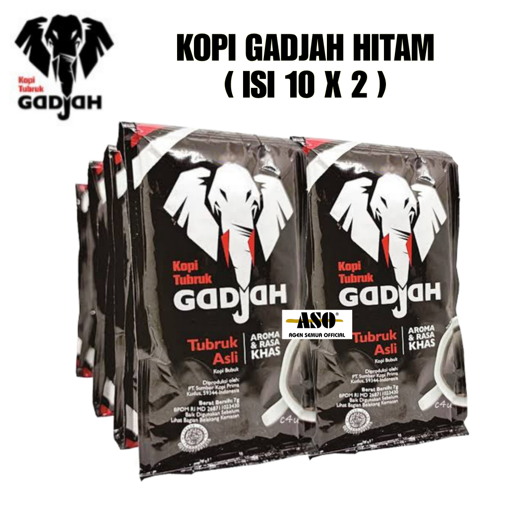 Jual KOPI GADJAH TUBRUK HITAM MINI 6 gr RENCENG ( ISI 10 ) | Shopee Indonesia