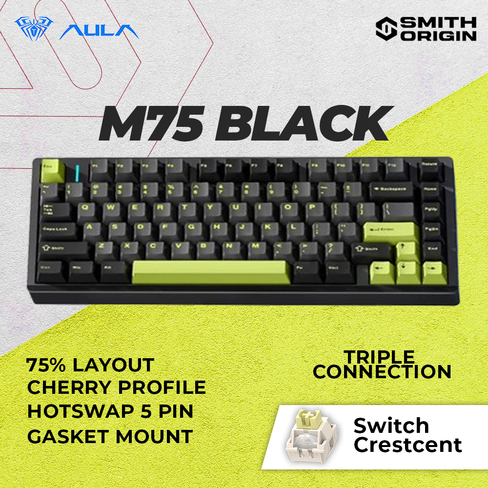 Jual AULA M75 Aluminum Wireless Gasket Mechanical Keyboard | Shopee ...