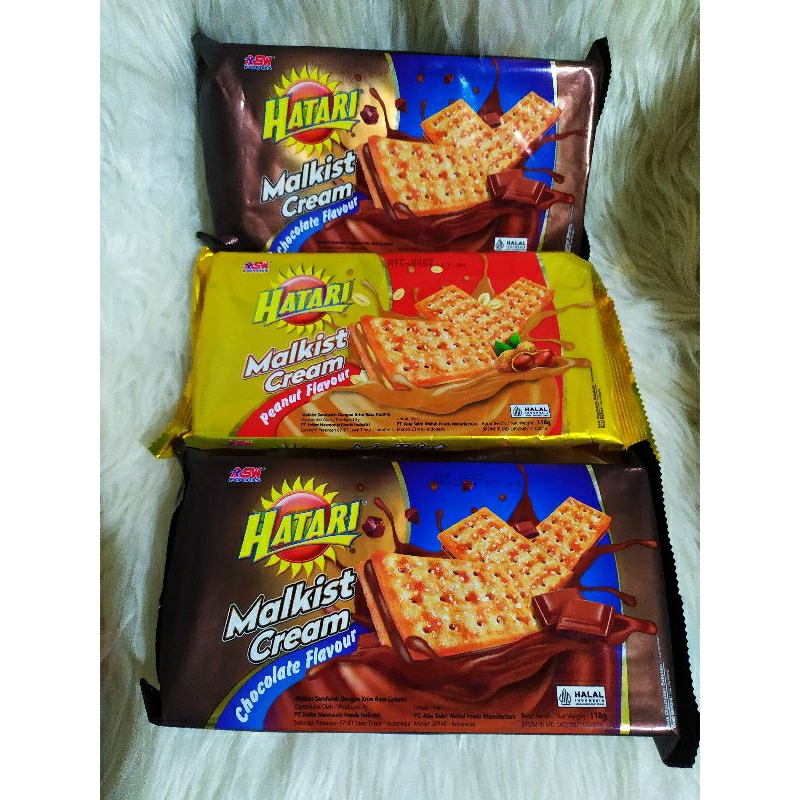 Jual HATARI BISKUIT MALKIST CREAM PEANUT DAN COKLAT 118 gram | Shopee ...