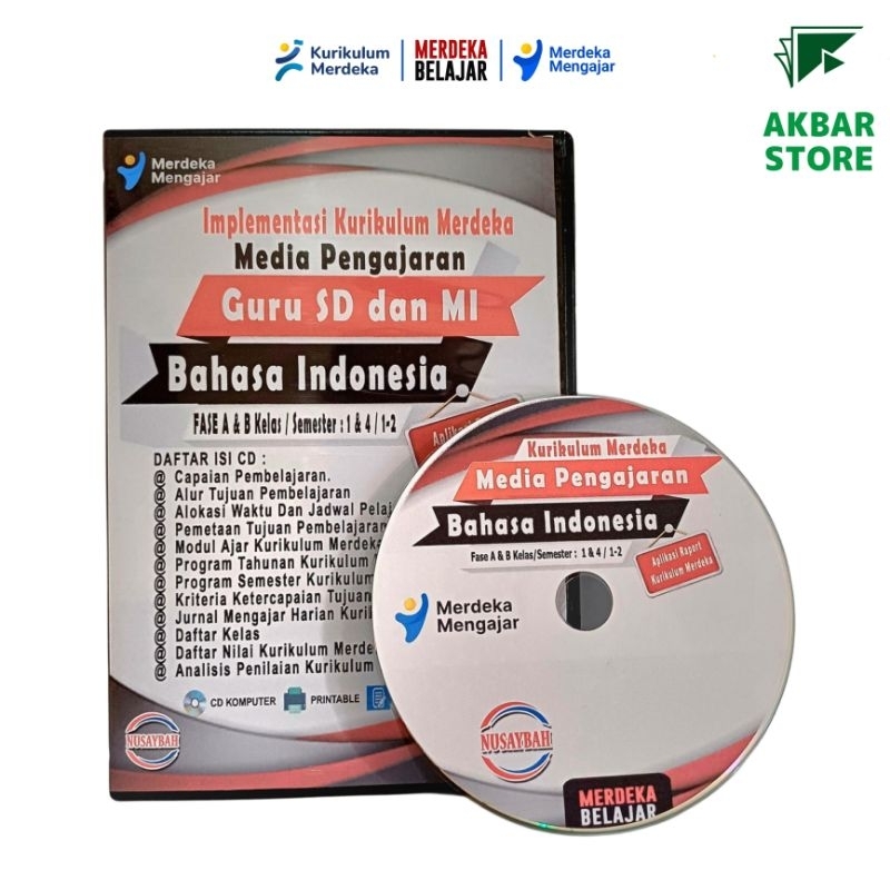 Jual Perangkat Ajar Guru SD & MI Kelas 1 & 4 BAHASA INDONESIA Kurikulum Merdeka | Shopee Indonesia