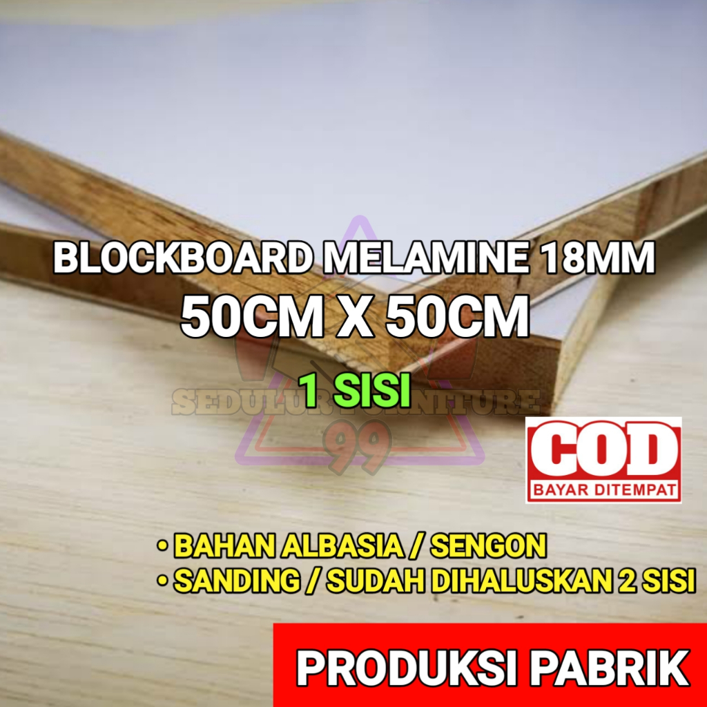 Jual Blockboard Melamin 18mm ukuran 50 x 50 cm | Shopee Indonesia
