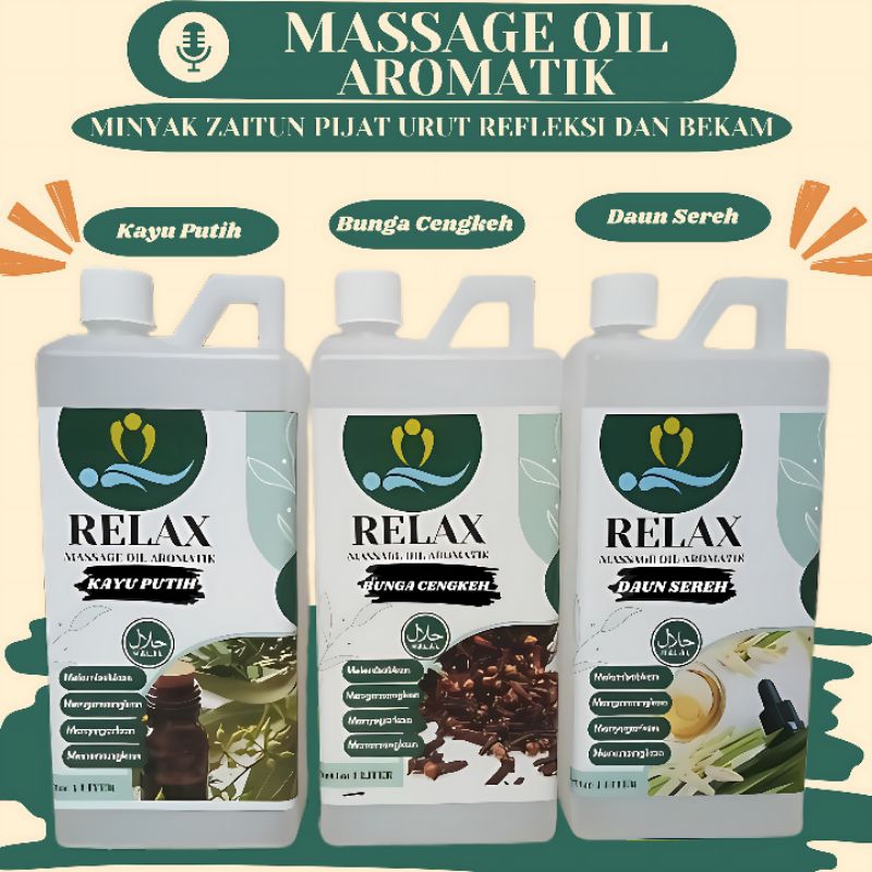 Jual Minyak Zaitun Aromatik (1 LITER) Aroma (Cengkeh,Kayu Putih,Sereh) Massage Oil Aromaterapi ...