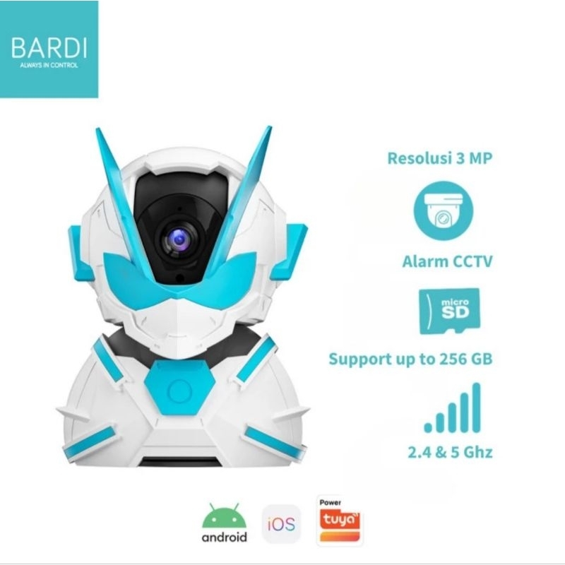 Jual BARDI IP CAMERA INDOOR PTZ 3MP BARDION - CCTV SMART WIFI | Shopee ...