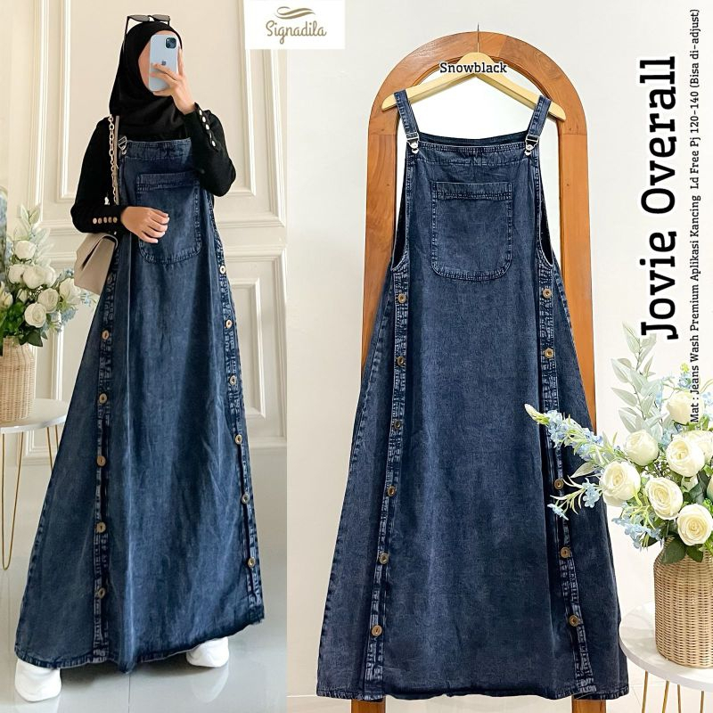 Jual Jovie Overall Jeans Rok Wanita Rok Kodok Jumpsuit Denim Model ...