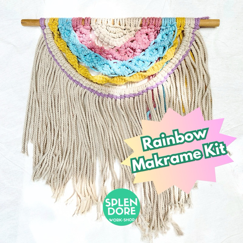 Jual Rainbow Makrame Kit DIY Pajangan Hiasan Dinding Wall Decor Makrame ...