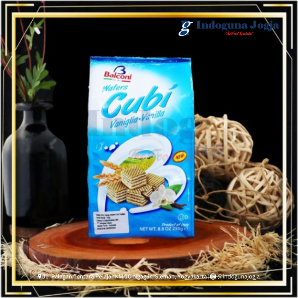 Jual BALCONI CUBI WAFER VANILA 250GRAM | Shopee Indonesia