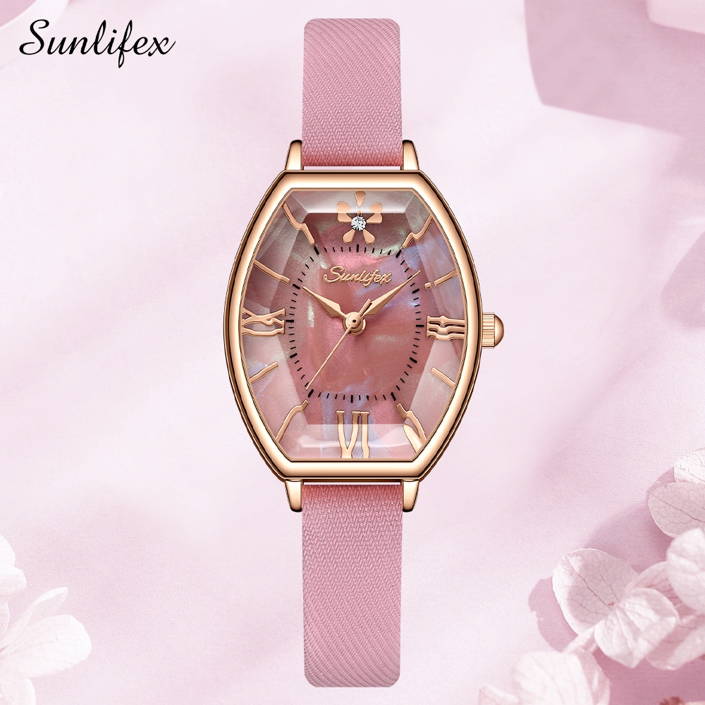 Jual Sunlifex Jam Tangan Wanita Original Kasual Tali Kulit Elegan Style Jam Tangan Cewek SL6118 ...