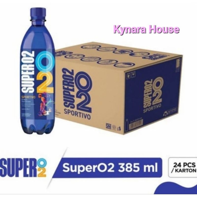 Jual Super O2 Air Minum Penambah Oksigen Botol 385ml (Karton) | Shopee ...