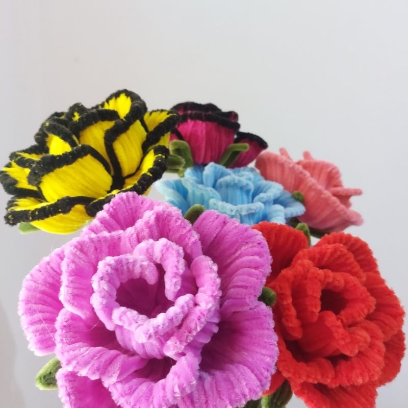 Jual Medium Rose - Bunga jumbo kawat bulu - bunga mawar jumbo - rose ...