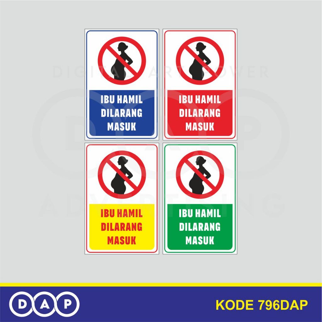 Jual 796 - STIKER IBU HAMIL DILARANG MASUK - 20 X 30 CM - VYNIL ...