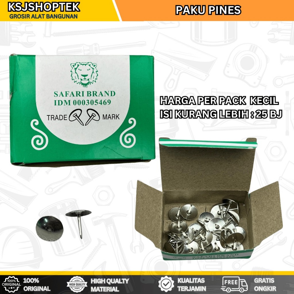 Jual PERPACK Paku payung / Paku Pines / Thumb Tacks / Paku jamur / paku ...