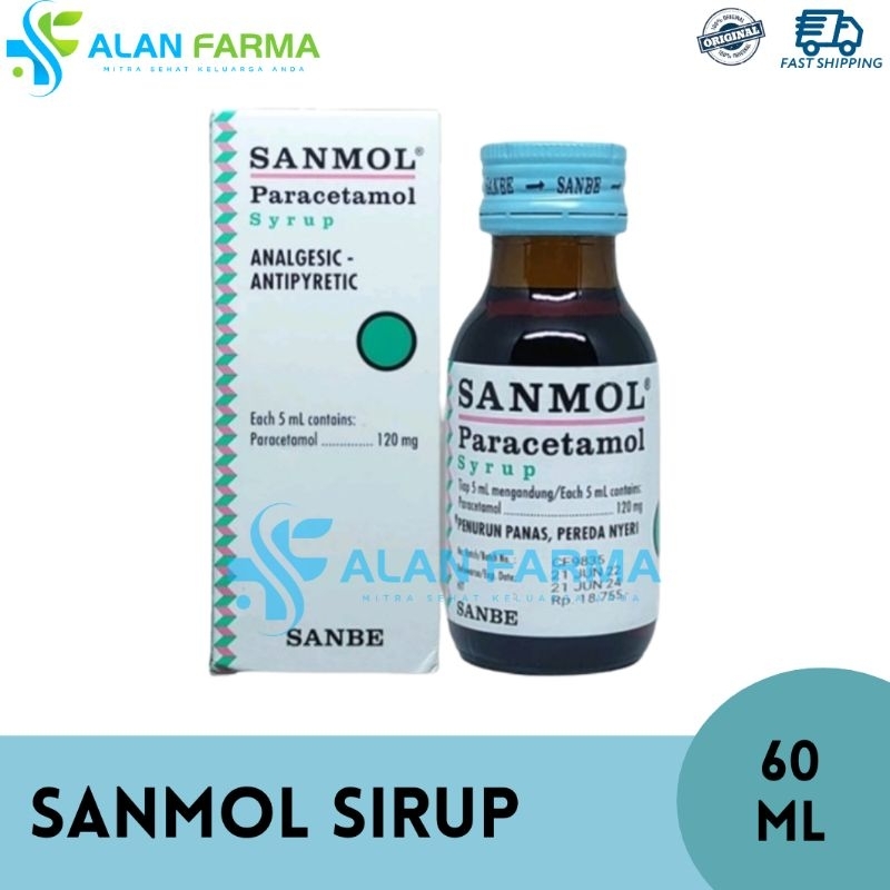 Jual Sanmol Sirup 60 mL | Paracetamol Penurun Demam | Paracetamol Sirup | Shopee Indonesia