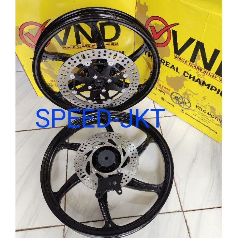 Jual velg vnd six star ninja R SS RR ring 17 uk160 185 set dis depan ...