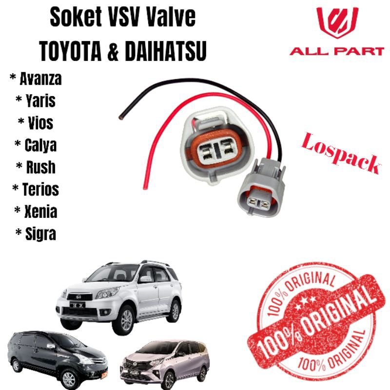 Jual ( ORIGINAL) Soket VSV Valve Toyota Daihatsu Yaris Vios Xenia ...