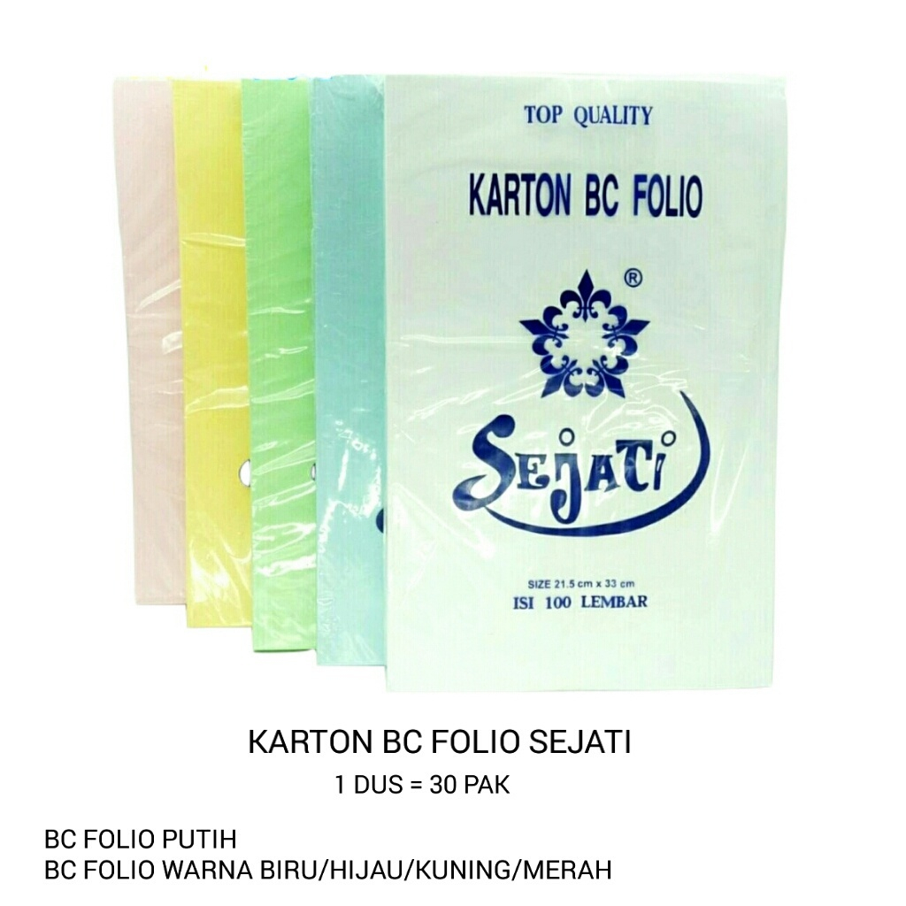 Jual Karton BC Folio Sejati/Karton Manila Folio/Karton (PAK) | Shopee ...