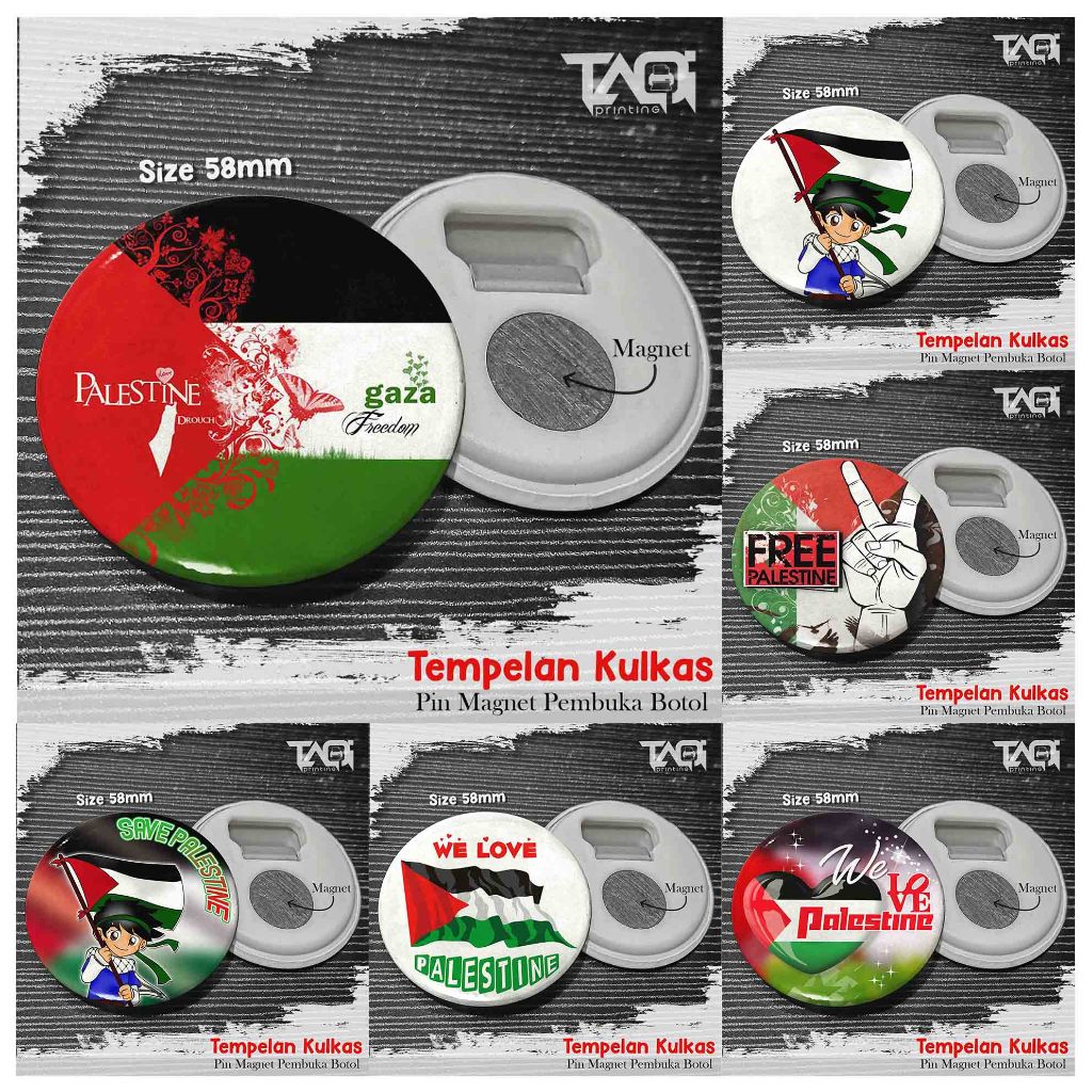 Jual Tempelan Kulkas Pin Magnet Pembuka Botol Palestine | Shopee Indonesia