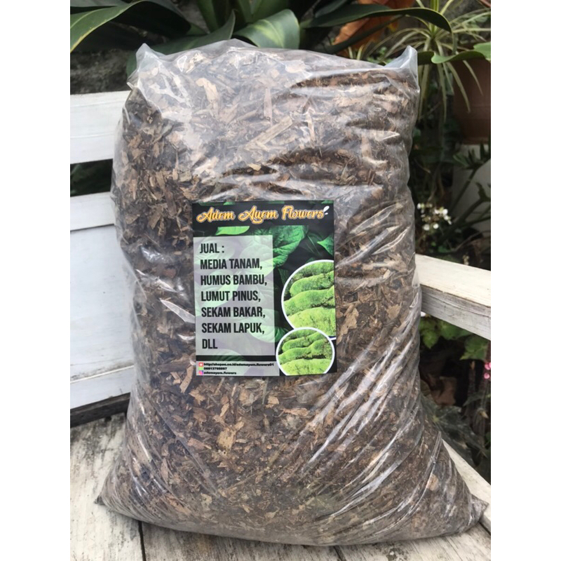 Jual media tanam humus daun bambu murni kemasan 4kg | Shopee Indonesia