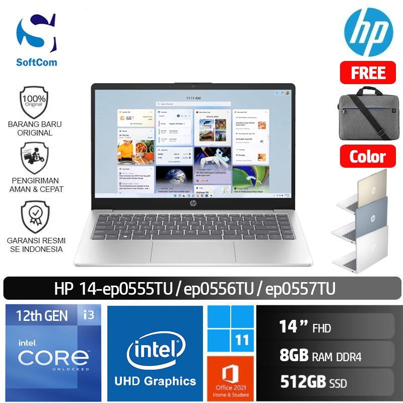 Jual Hp 14 ep0555TU ep0556TU ep0557TU i3 1215U/8GB/512GB SSD/14" FHD ...