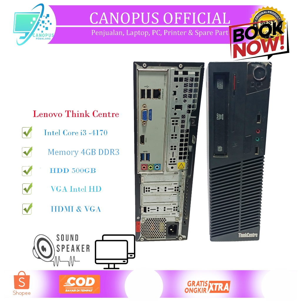 Jual PC Lenovo Core i3 4170 - pc intel core i3 gen 4 - cpu pc core i3 ...