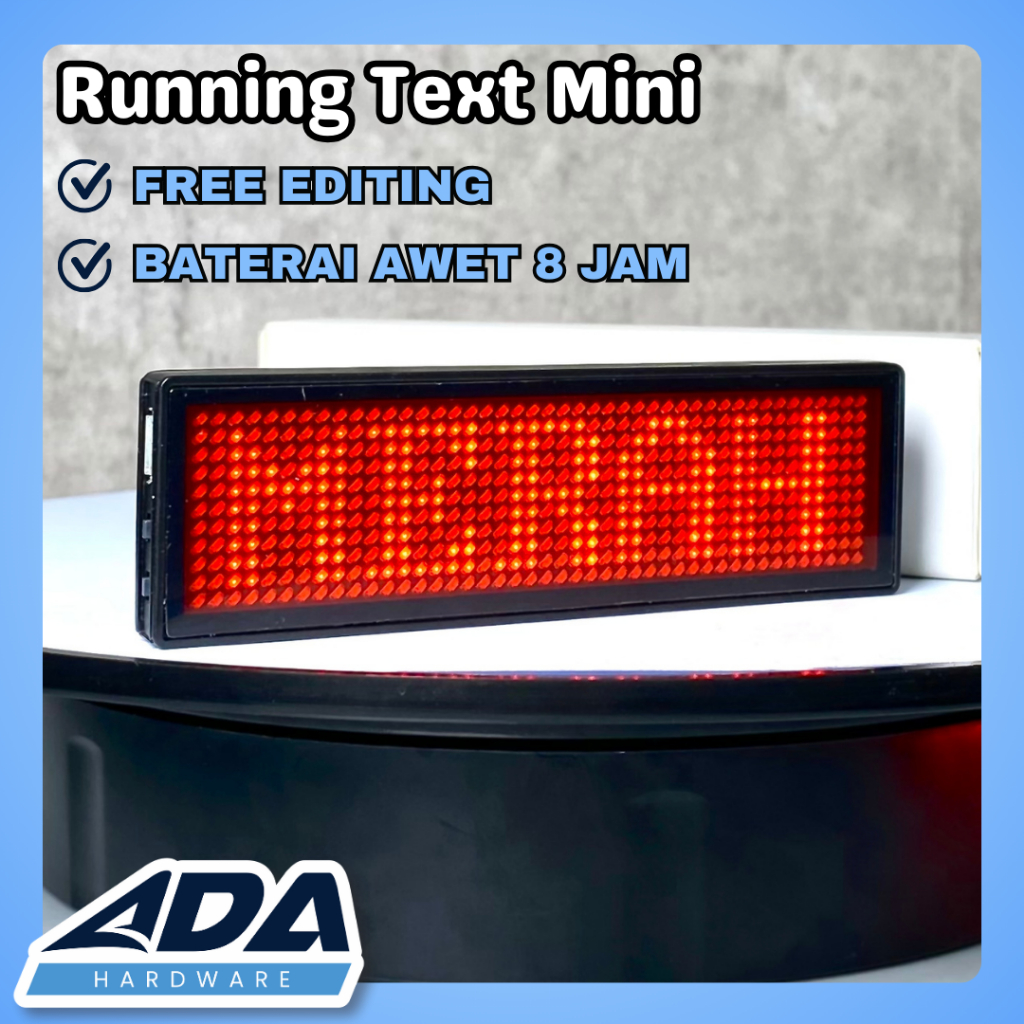 Jual Running Text Mini Merah Nametag Papan Nama Digital Led Tulisan ...